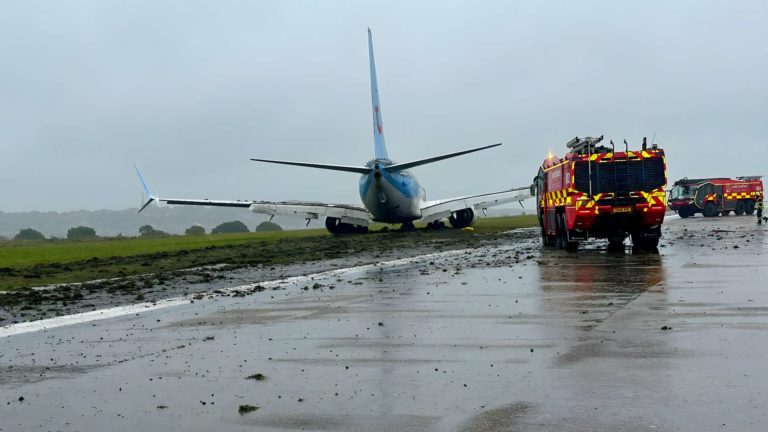 INCIDENT: TUI 737 Flight Has Runway Excursion In Bad Weather - Mentour ...
